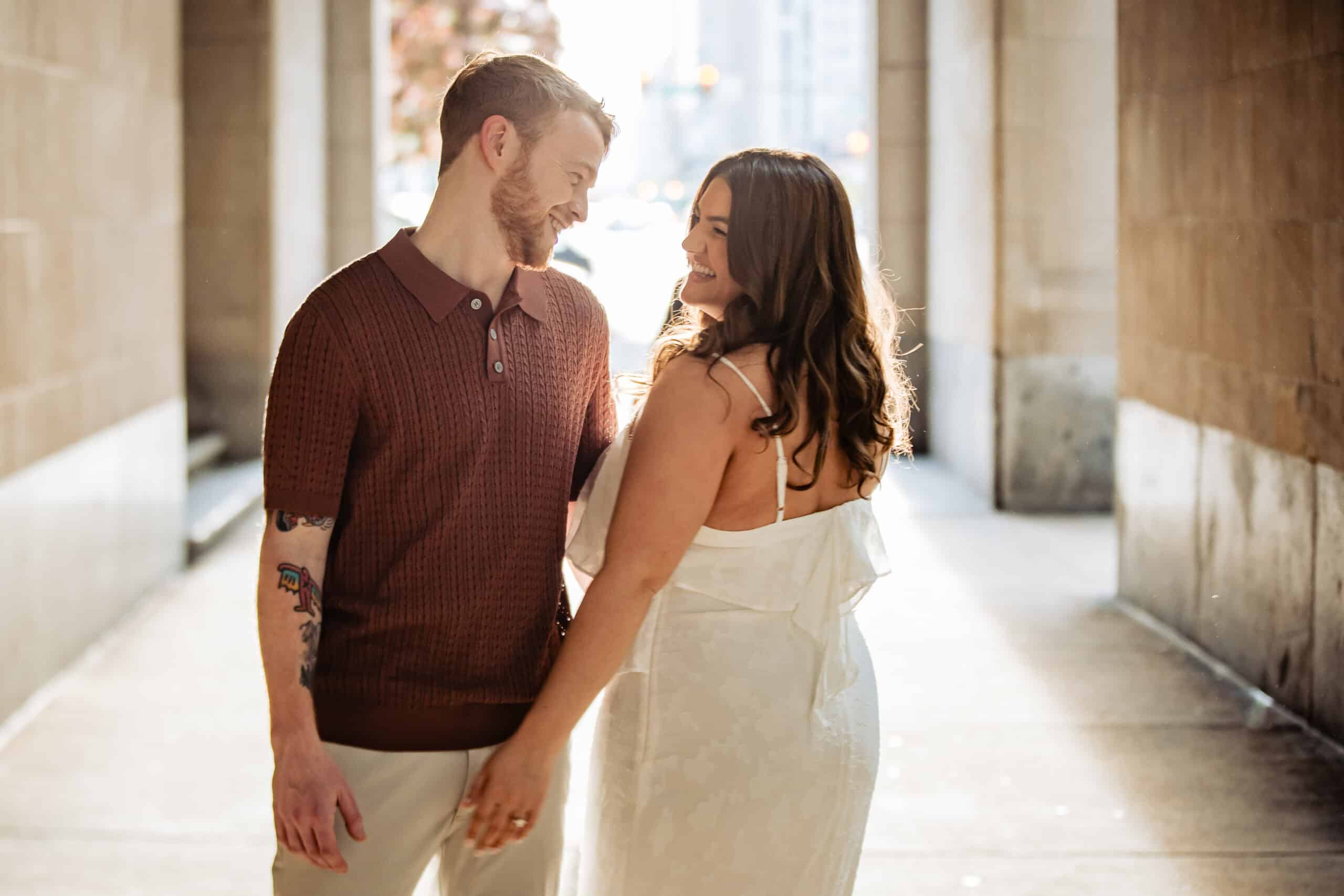 Sarah & Rob's Engagement in Center City